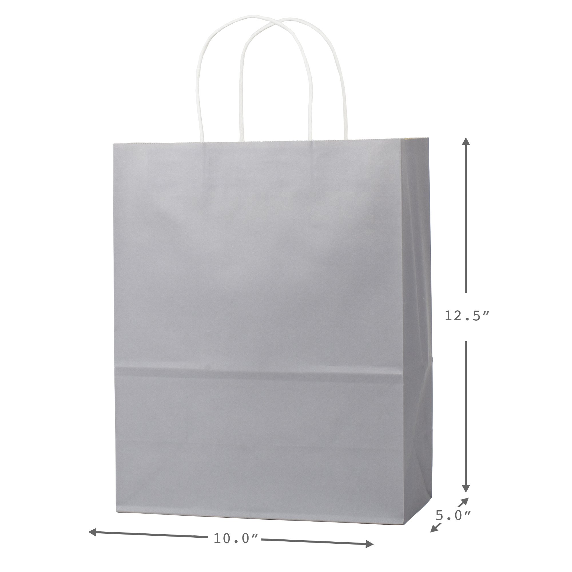 Hallmark 12" Large Paper Gift Bag Assortment, Pack of 12 in Pastel Pink, Lavender, Blue, Grey, Kraft - Solids and Patterns for Birthdays, Easter, Mother's Day and More