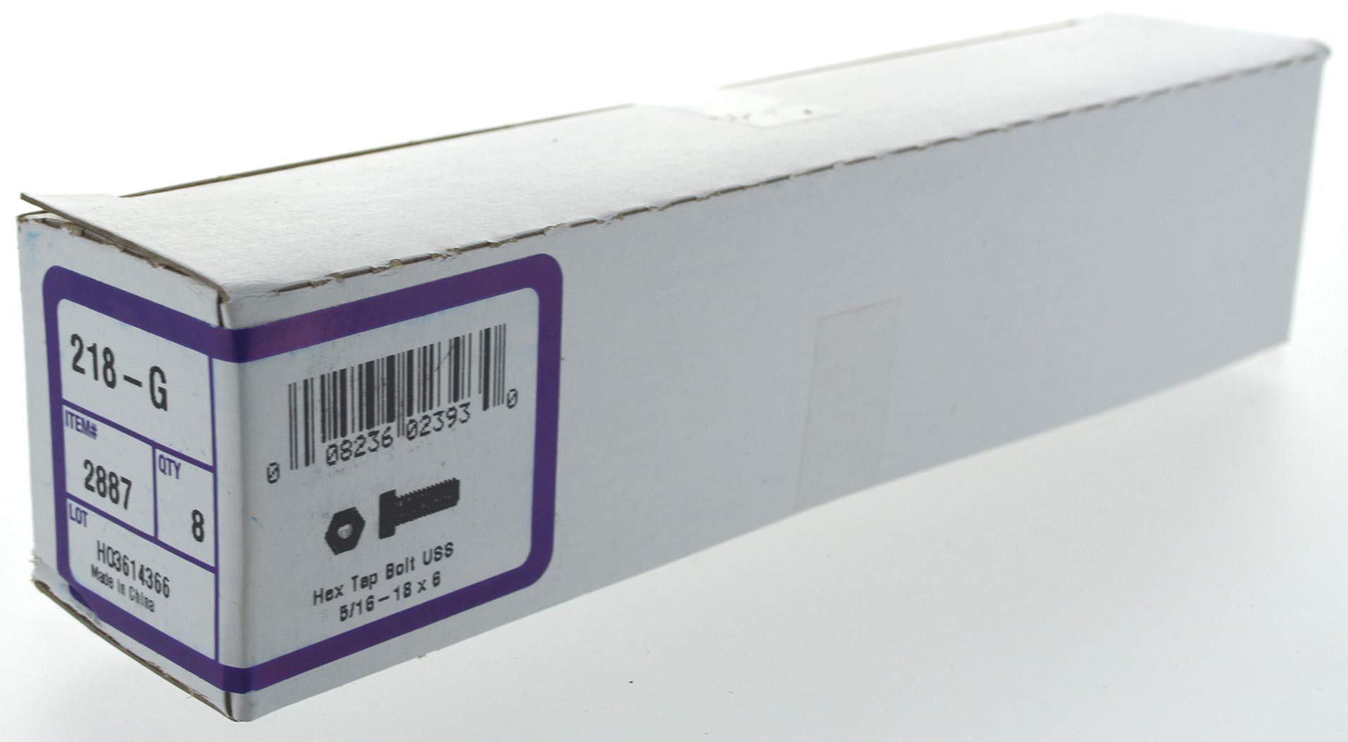 The Hillman Group 2887 Hex Tap Bolt, 5/16-18 X 6-Inch, 8-Pack,Zinc