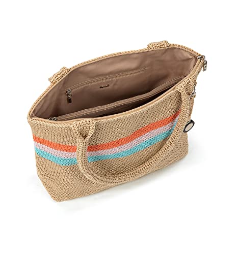 The Sak womens Classics Hand-crochet Carry-all Crafted Classics Hand Crochet Carry All, Apricot Block, One Size US