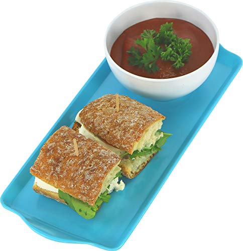 Calypso Basics Rectangular and Tidbit Serving Tray Set, Turquoise