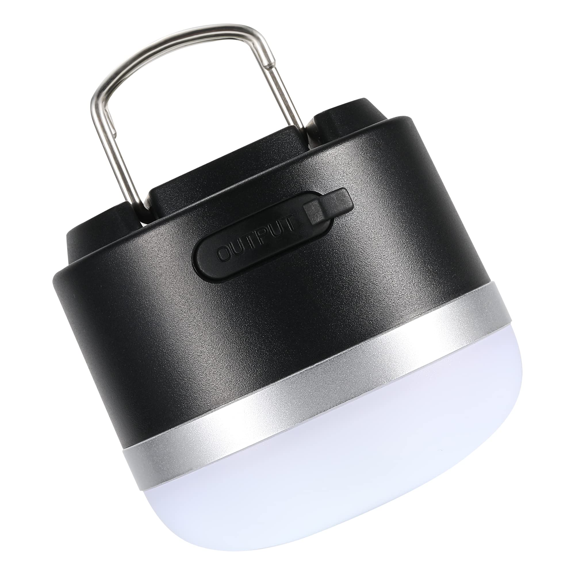 Wildley Camping Lantern, 600LM Camping Lights, 5 Light Modes Rechargeable Lantern Waterproof Mini Flashlight Emergency Lights for Home Power Failure, Camping Hanging, Car Camping (Black)