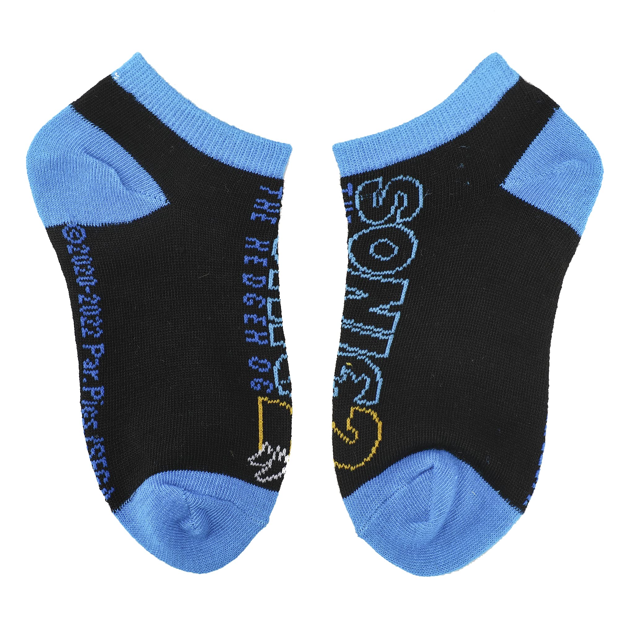 Bioworld Sonic the Hedgehog Sonic and Tails casual Ankle Socks Set for Kids Boys 6-Pack