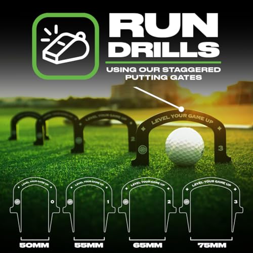 Back 2 Basic Golf Pro Path Golf Putting Mirror - Portable Putting Mirror Training Aid for Golf - Perfect Swing Alignment Mirror - Enhance Indoor/Outdoor Golf Practice