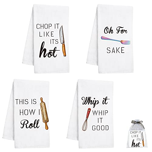 Nialnant Dish Towels for Kitchen, 16 x 23.6 Inch Housewarming Gifts New Home, Kitchen Gifts for Women, Mom, Men, Funny Kitchen Towels and dishcloths Sets
