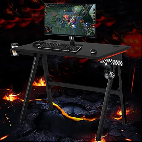 CZDYUF Computer Desk Home Office Computer Desk with Cup Holder and Headphone Hook Office Desk