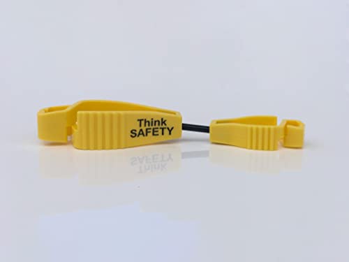 Glove Guard 1939YW Clip, Yellow with Think Safety Imprint, Made in the USA
