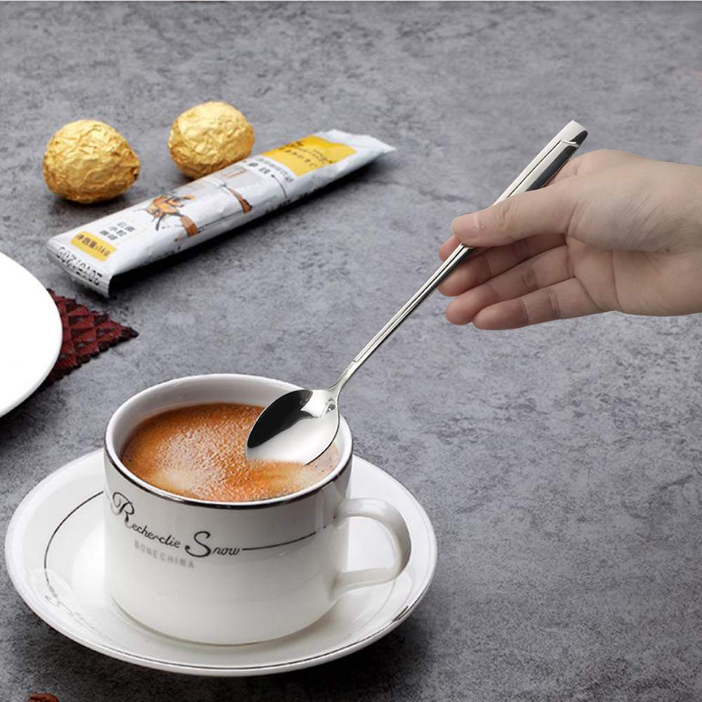 Cand Stainless Steel Ice Tea Spoons, Long Handle Ice Cream Spoon(Set of 16)