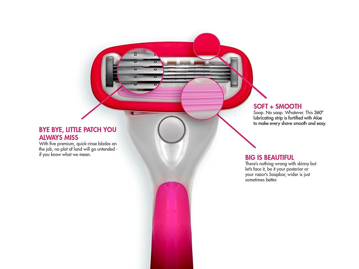 The Ultimate Shave Women's 5-blade Razor plus a Bulk Pack of 12 Razor Blade Refill Cartridges and a Women's Shaving Razor Handle