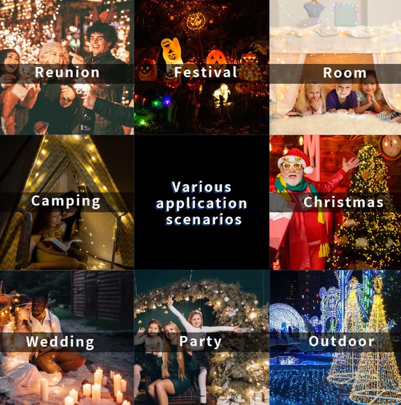 String Lights 100 Led Clear Mini Fairy Lights Christmas Lighting Decor AC 120V 35ft for Outdoor, Indoor, Garden, Patio, Lawn, Holiday, Bedroom Wedding Xmas