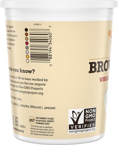 Brown Cow Cream Top Plain Whole Milk Yogurt, 32 oz. Carton - Creamy, Delicious Yogurt