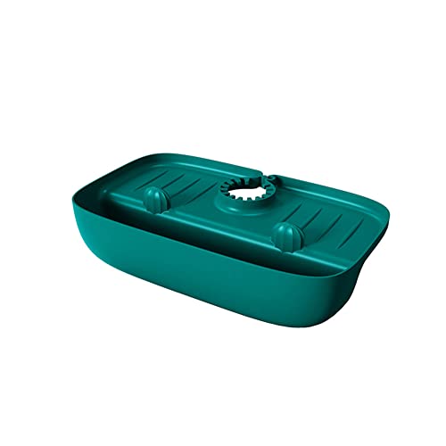 EastVita Kitchen Sink Storage Rack,Faucet Splash-Proof Draining Rack,Non-Slip Sink Water Collection Pad Kitchen Rag Sponge Wipe Sink Tray Holder Drain Basket for Various Countertops Dark Green
