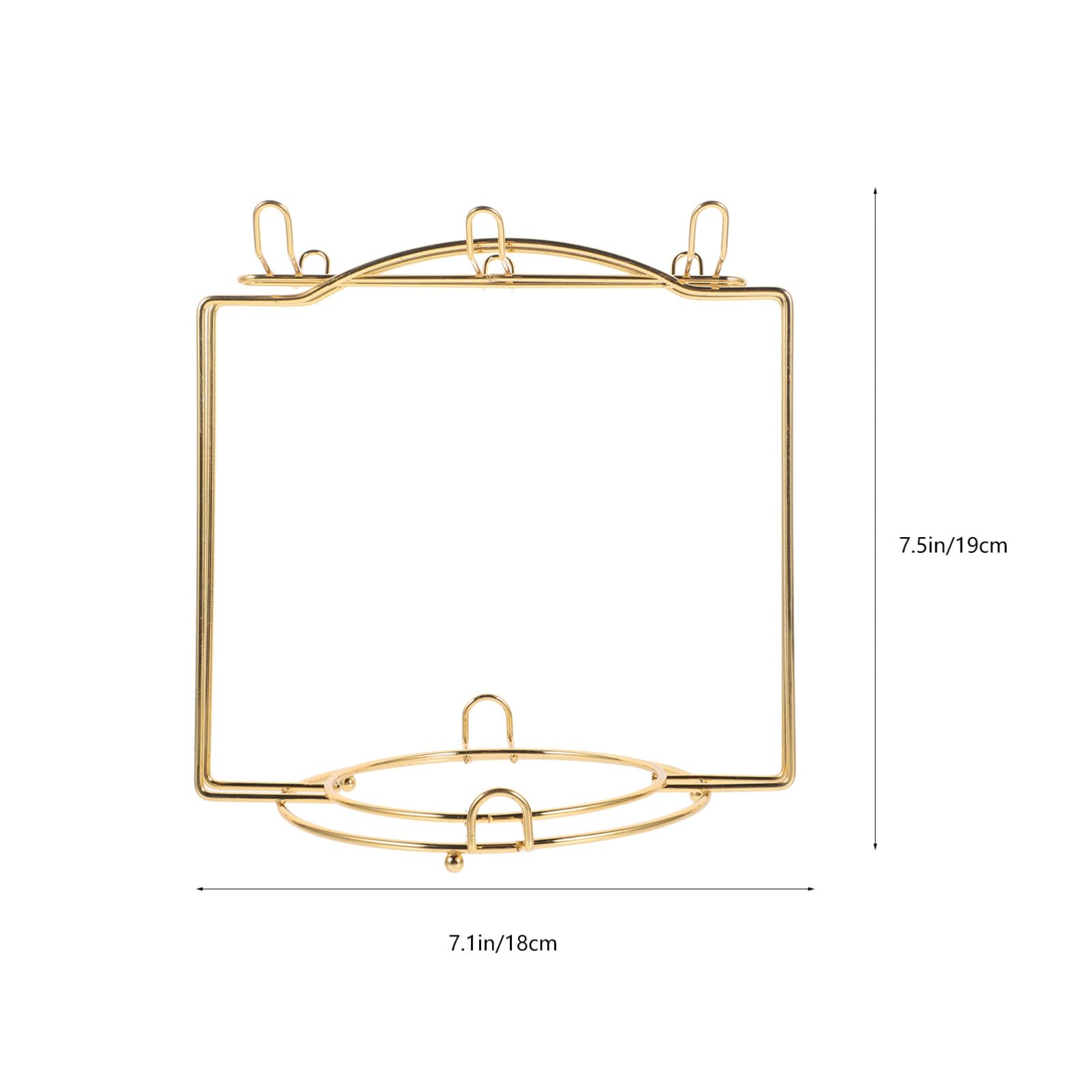 Cabilock Coffee Cup Holder with 6 Hooks, Stainless Steel Cup Holder Stand, Coffee Counter Bar Accessory (Golden)
