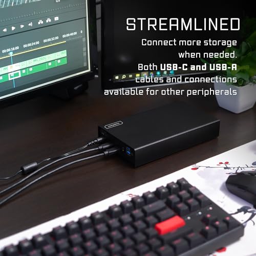 Compatily LV22 20TB USB-C 10Gbps External HDD and HUB β Portable Enterprise Hard Drive for Professional Media Creators and Work from Home Office Professionals