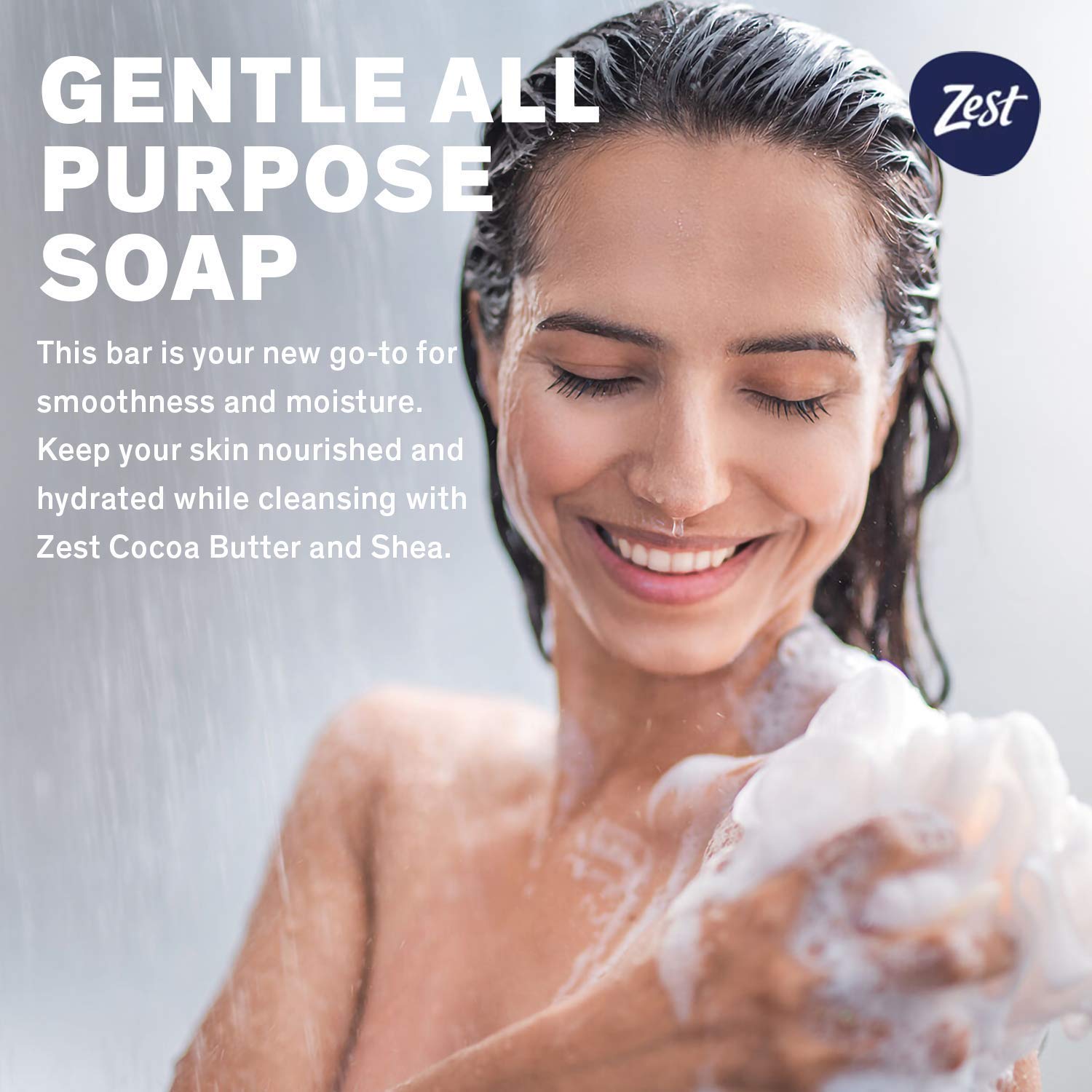 Zest Bar Soap - 8 Bars - Enriched With Cocoa Butter And Shea for Ultra Moisturizing Cleansing - Leaves Your Body Feeling Silky Smooth And Deeply Moisturized