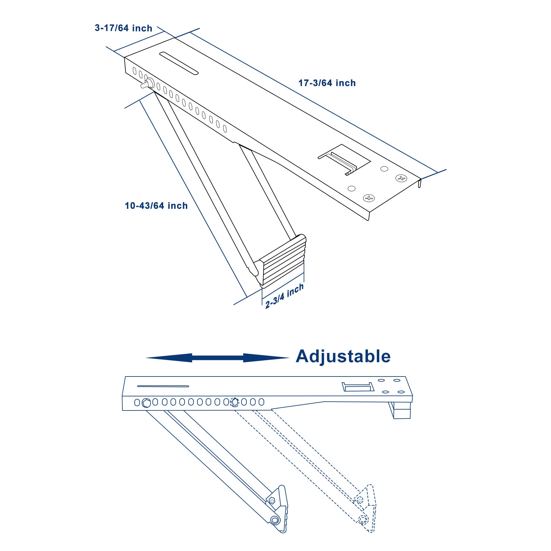 Wintcomfort Window Air Conditioner Bracket, Heavy Duty Support Bracket, Up to 165 lbs, Universal to Fit 5,000 to 22,000 BTU AC Units