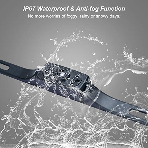 Backup Camera for Car Rear View, Lychee HD Night Vision Reversing Camera 7 LED Waterproof 120° Wide View