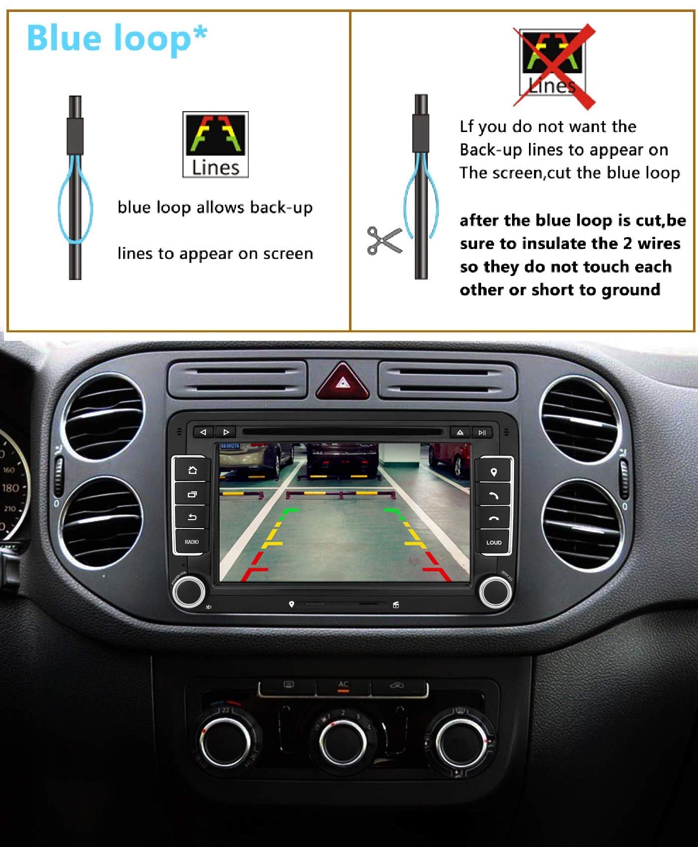 Backup Camera Waterproof Rear-View Rear Reverse Parking Camera for A4 B6 B8 /Jetta /Jetta SE/Jetta MK6 /TIGUAN/ Touareg / Passat B5/B6/B7,Passat 3C B7 / Sharan / Touran