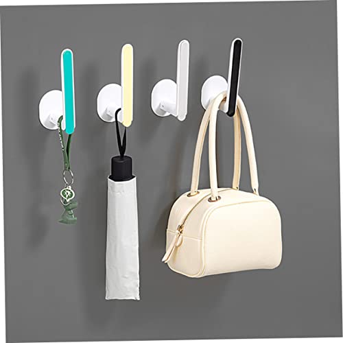 CUBTOL 2pcs Rack Storage Shape Bath L for L-Shaped Wall Back Ball Hat Coat Racks Hanging Holder Kitchen Clothes Multi- Hook Robe Mounted Scarf Plastic Multi-use Home Toilet Towel Bedroom