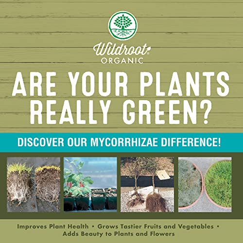 Wildroot Organic Mycorrhizae 16 Species Mycorrhizal Inoculant Drought Proof’s Plants &Trees, Saves Water & Precious Fertilizer, Root Stimulator Explodes Root Growth (5oz - 1055 Plants)