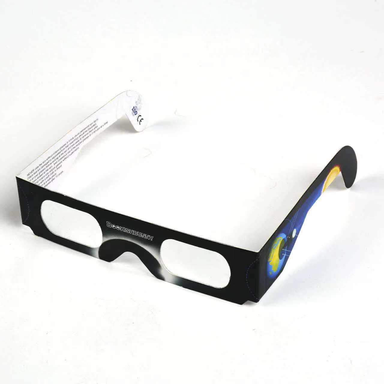 Bookishbunny 5 Pairs Solar Eclipse Viewers Paper Glasses Sun Viewing ISO Certified 5pk
