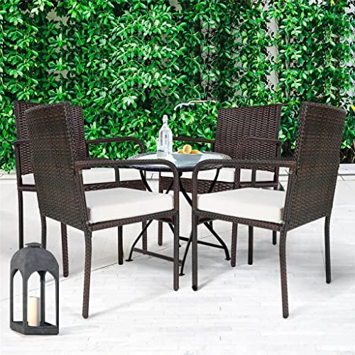 Office Chair Gaming Chair Computer Chair 4 Piece Outdoor Patio Dining Chair Cushioned Sofa with Armrests Garden Deck