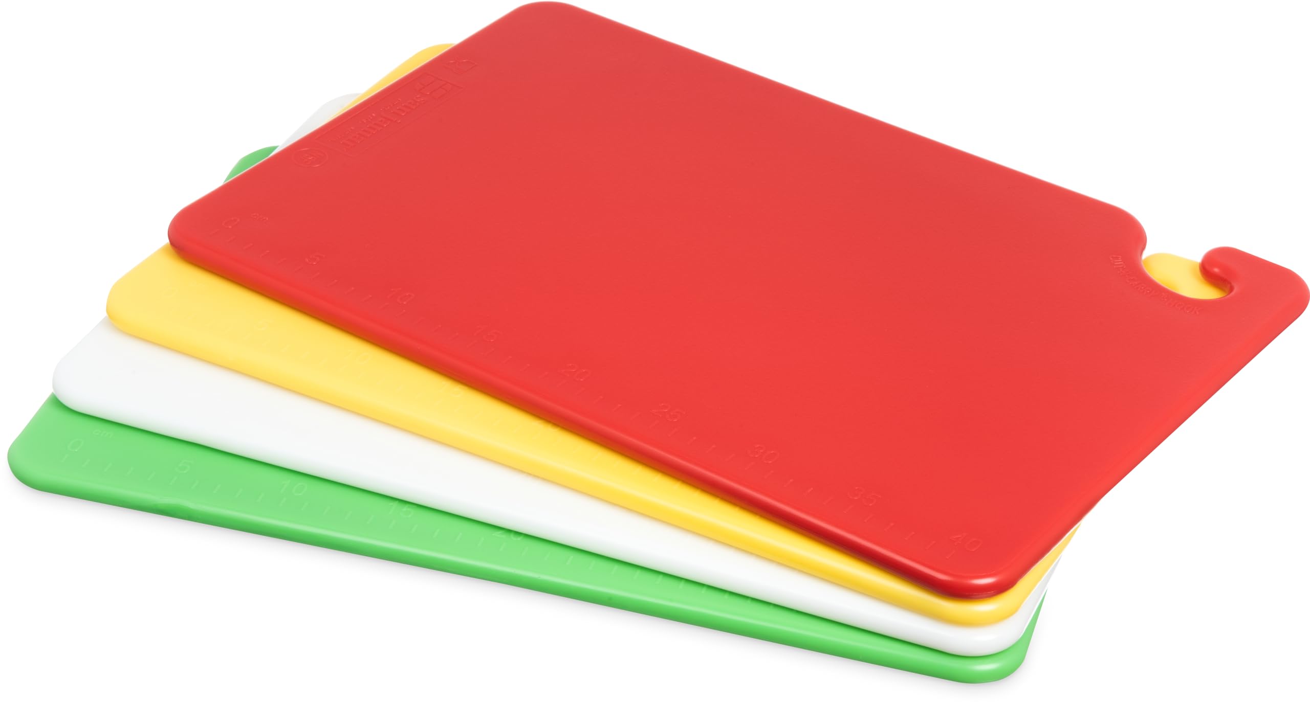 Carlisle FoodService Products CB1218QS 4 Piece Cut-N-Carry Board System Set with Free Smart Chart, 18" Length x 12" Width x 1/2" Thick