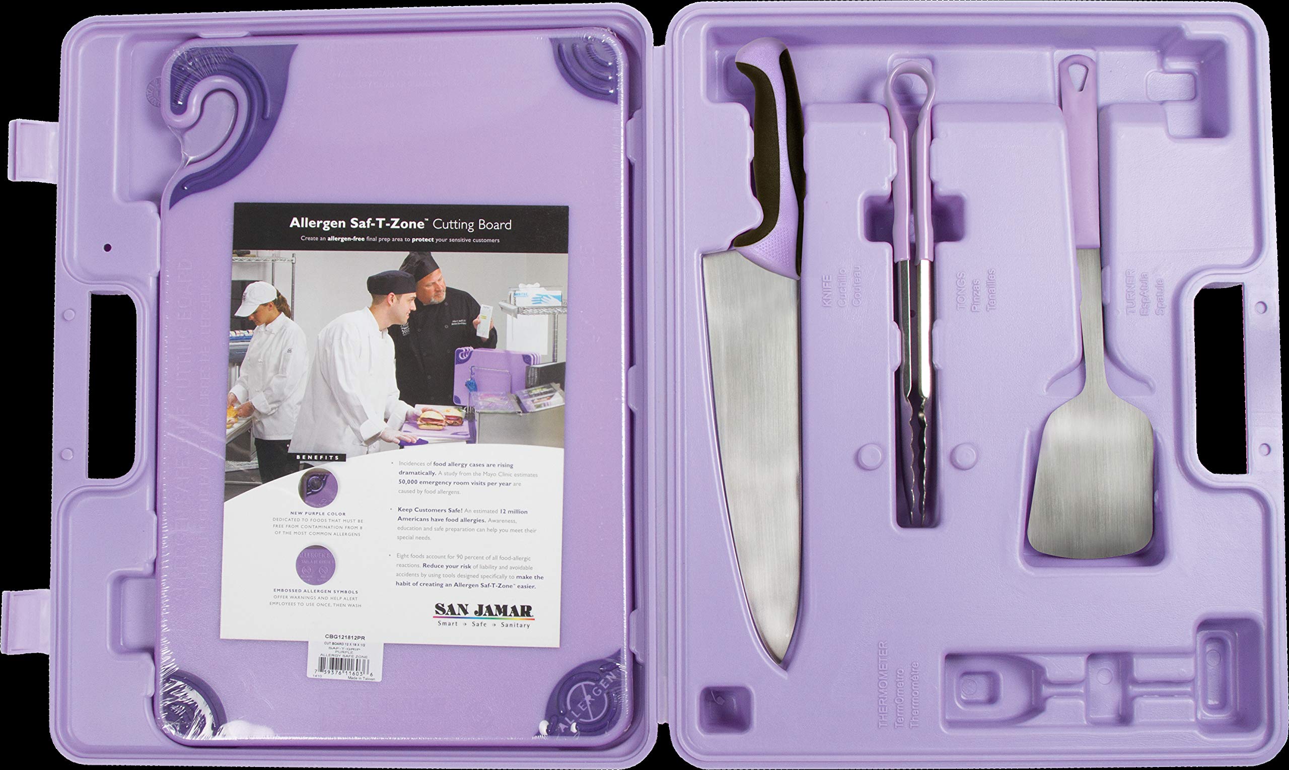 Carlisle FoodService Products San Jamar ASZ121812SYS Allergen Saf-T-Zone System Kit,Multicolor