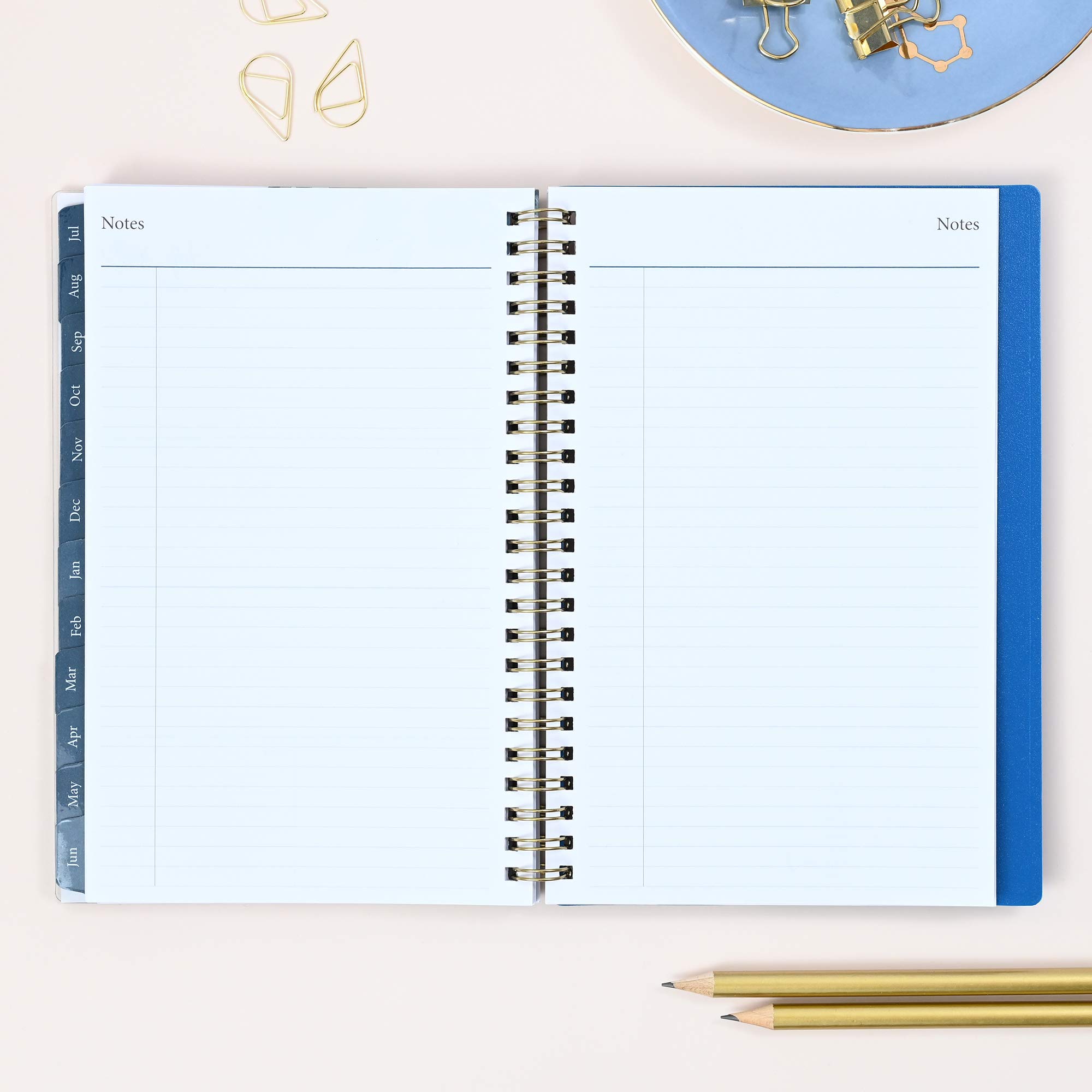 Blue Sky 2021-2022 Academic Year Weekly & Monthly Planner, 5" x 8", Frosted Flexible Cover, Wirebound, Bakah Blue (131969)