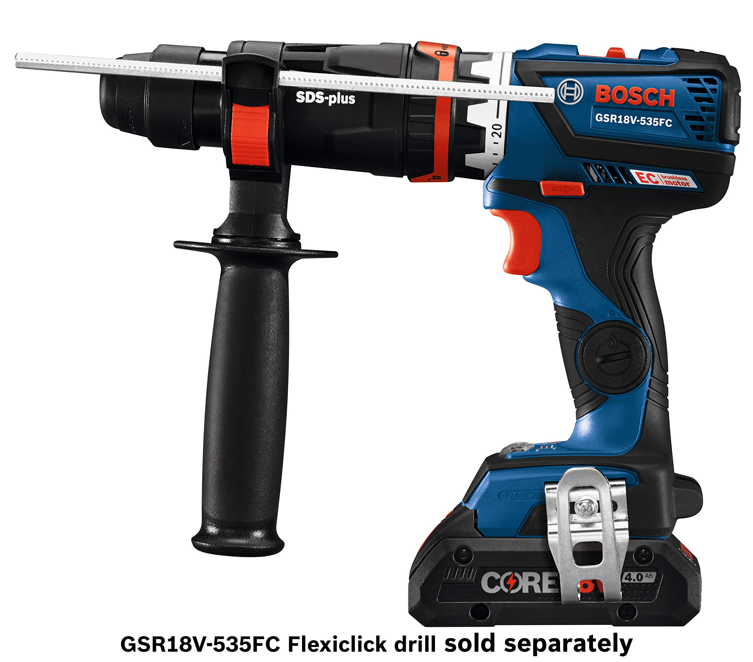 BOSCH GFA18-H SDS-plus Rotary Hammer Attachment with Side Handle,Black