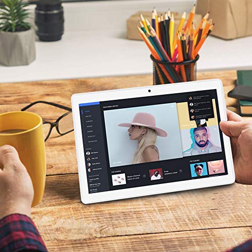 ZONKO Tablet 10.1 inch Android Tablet with 2GB+32GB, 3G Phone Tablets & Dual Sim Card & 2MP+ 5MP Dual Camera, Quad Core Processor, 1280x800 IPS HD Display,GPS, FM (Silver)