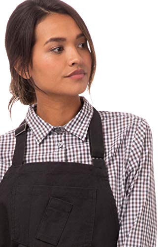 Chef Works Unisex Rockford Bib Apron, Steel Grey, One Size