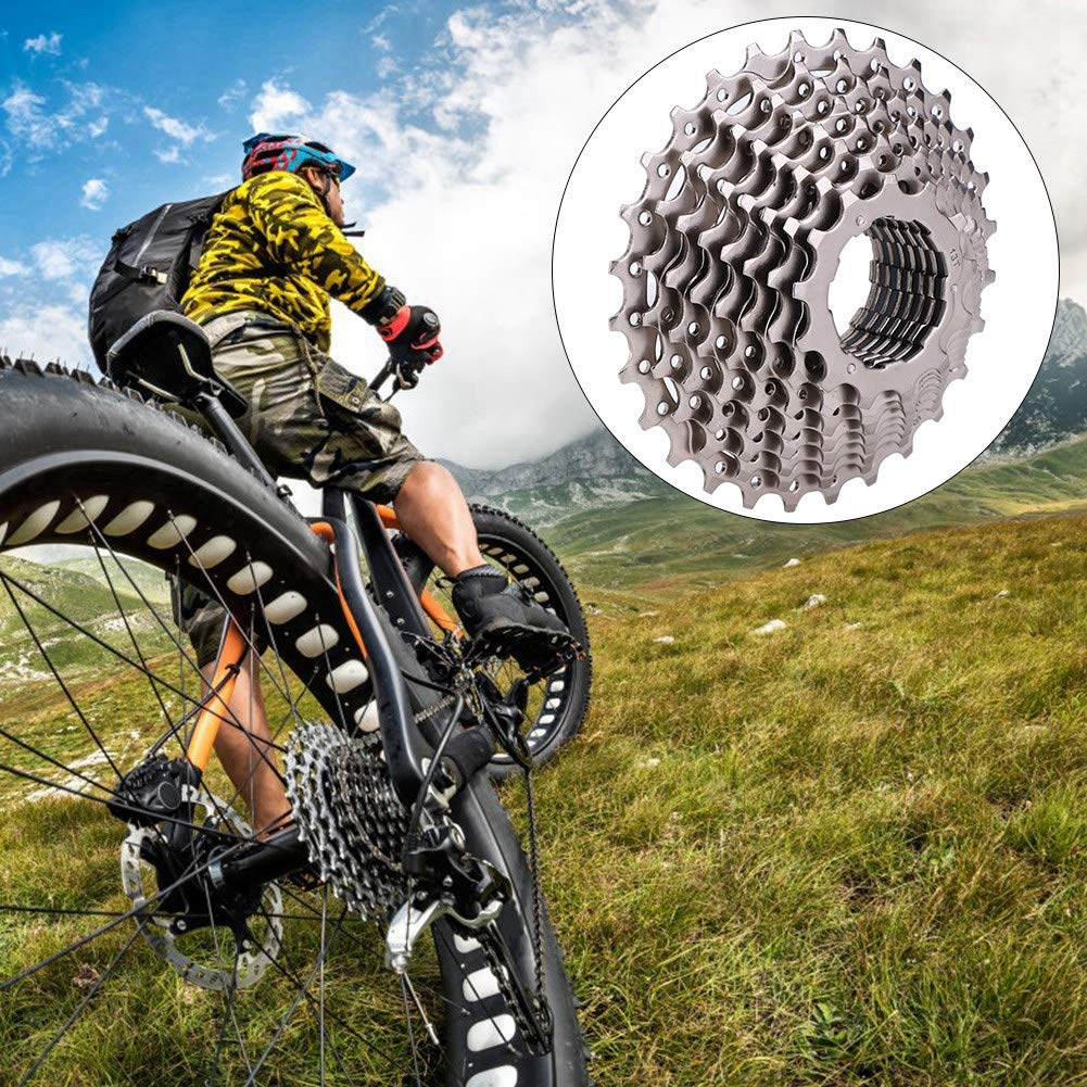 BOTEGRA durable wear-resistant Road Bike Freewheel Cassette Sprocket Bicycle Replacement Equipment for trail riding(10S 11-28T)