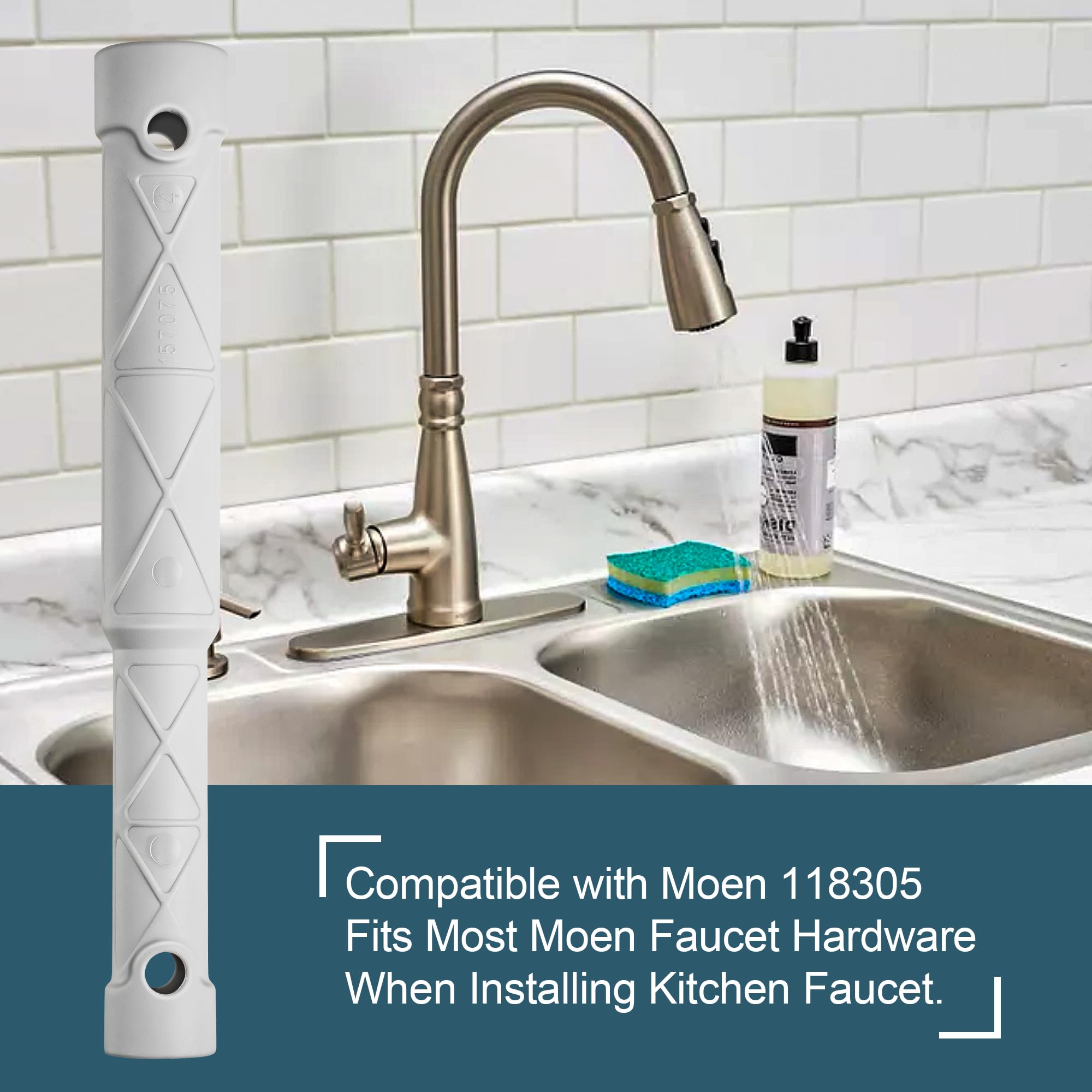 Enhon Kitchen Faucet Installation Tools Compatible with Moen 118305 Collection Replacement, Faucet Removal and Install Tool, Faucet Tighten Loose Wrench Tool for Faucet Installation (Plastic,Quality)
