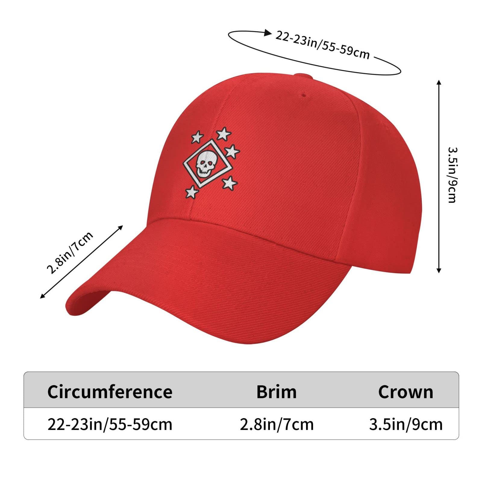 Black & White Marsoc Marine Raiders Skull and Stars Logo Baseball Cap Adjustable Fashion Uv Protection Sunhat Unisex