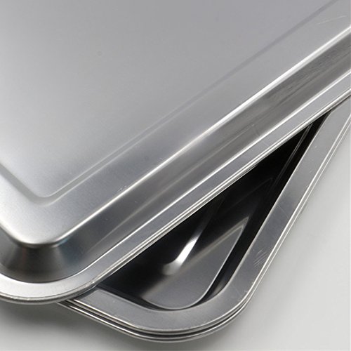 Yuelong 3Pcs Stainless Steel Trays 13.5" X 10" Tattoo Trays Dental Tray Piercing Lab Instrument Tray Flat for Tattoo Baking Lab Dental