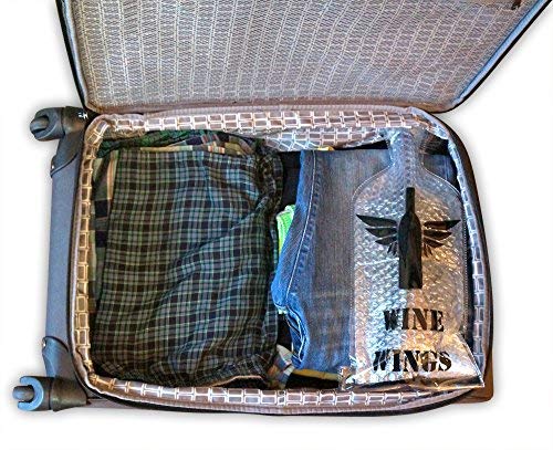 Wine Wings Upgraded 4 Pack Reusable Bottle Protector Sleeve Travel Bag Luggage Leak Safe