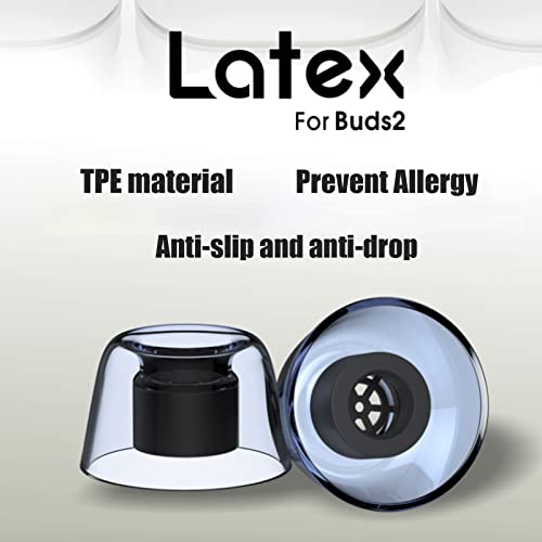 Ear Tips for Samsung Galaxy Buds 2 True Wireless Earbuds Noise Cancelling Ear Buds Anti-Slip Replacement 1 Pair, Fit in The Charging Case (Large)