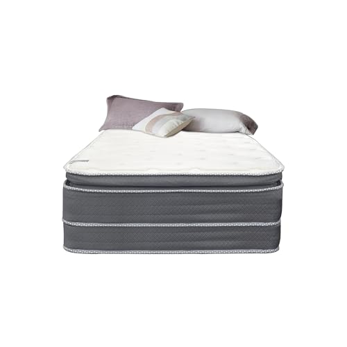 Mayton, 12-Inch Soft Foam Encased Hybrid Pillowtop Innerspring Mattress & 4" Wood Box Spring Set, Full XL