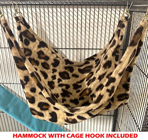 Extra Large Two Full Story Tight 1/2-Inch Bar Spacing Double Large Front Doors for Feisty Ferret Chinchilla Rat Mouse Hamster Gerbil Small Animals Critters Rolling Stand Cage