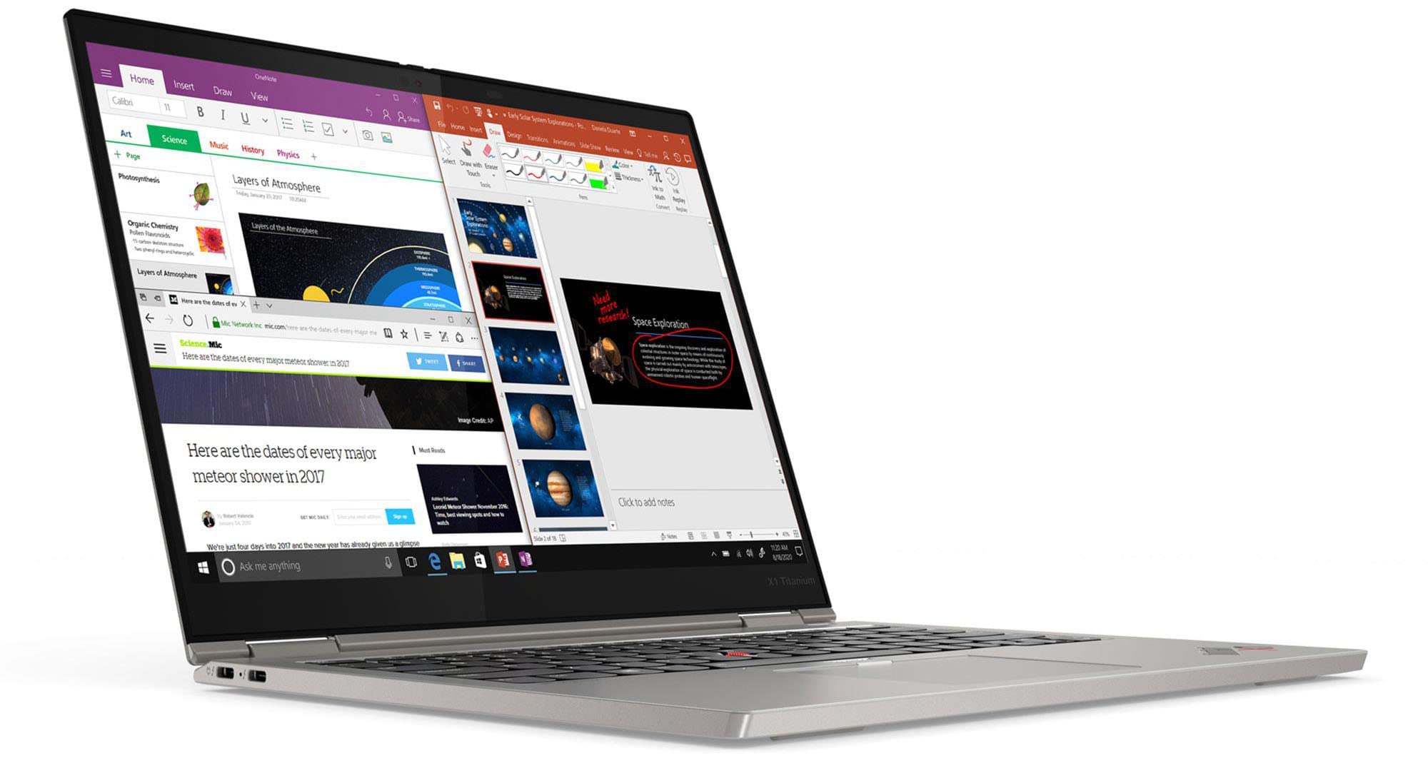 Lenovo ThinkPad X1 Titanium Yoga 13 Home & Business 2-in-1 Laptop (Intel i7-1160G7 4-Core, 16GB RAM, 1TB SSD, Intel Iris Xe, 13.5" 60Hz Touch Win 10 Pro) with MS 365 Personal, Hub