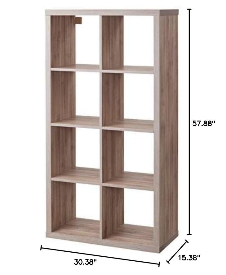 IKEA Kallax 2x4 Shelf Unit Walnut Effect Light Gray 103.601.34