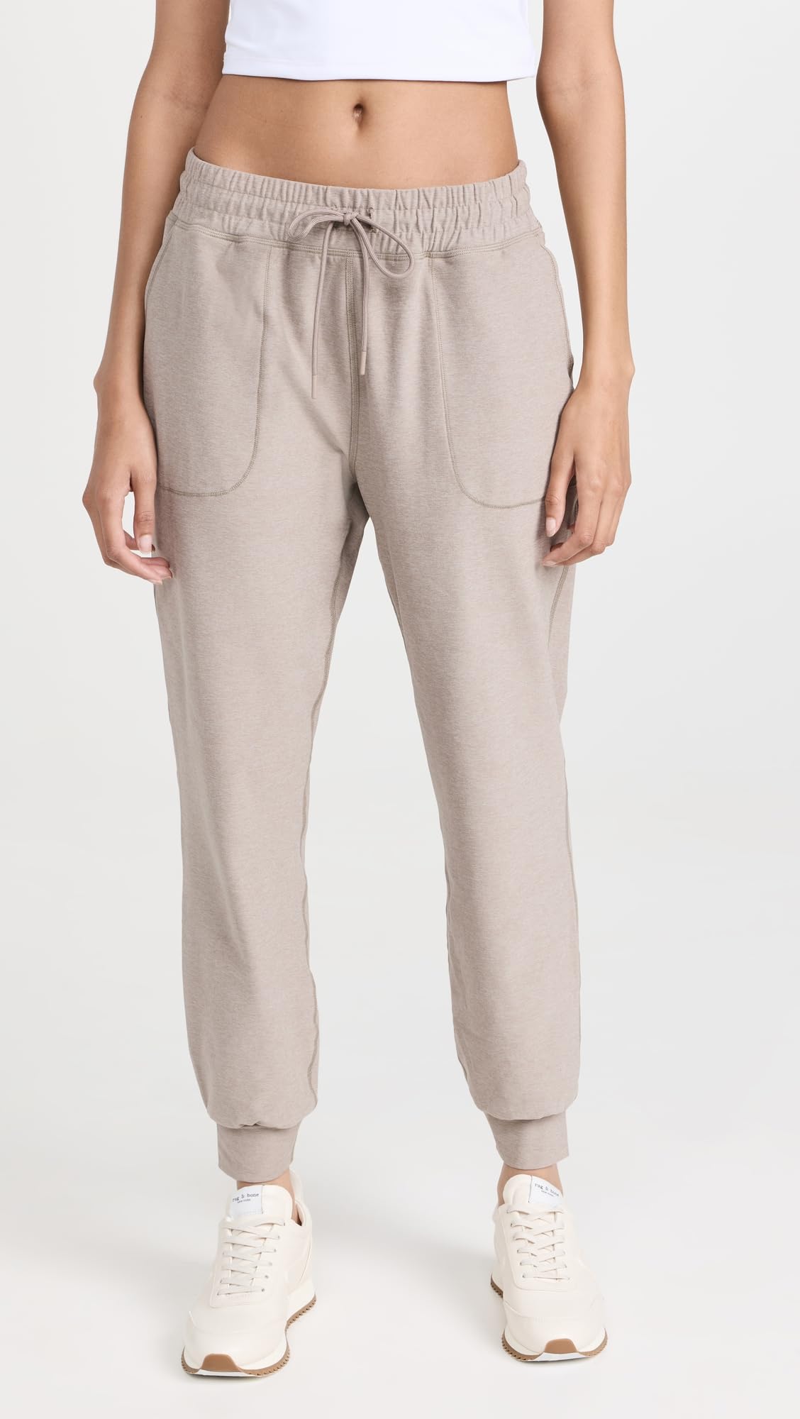 Beyond Yoga Women's Spacedye Commuter Midi Joggers, Woodland Heather, Brown, S