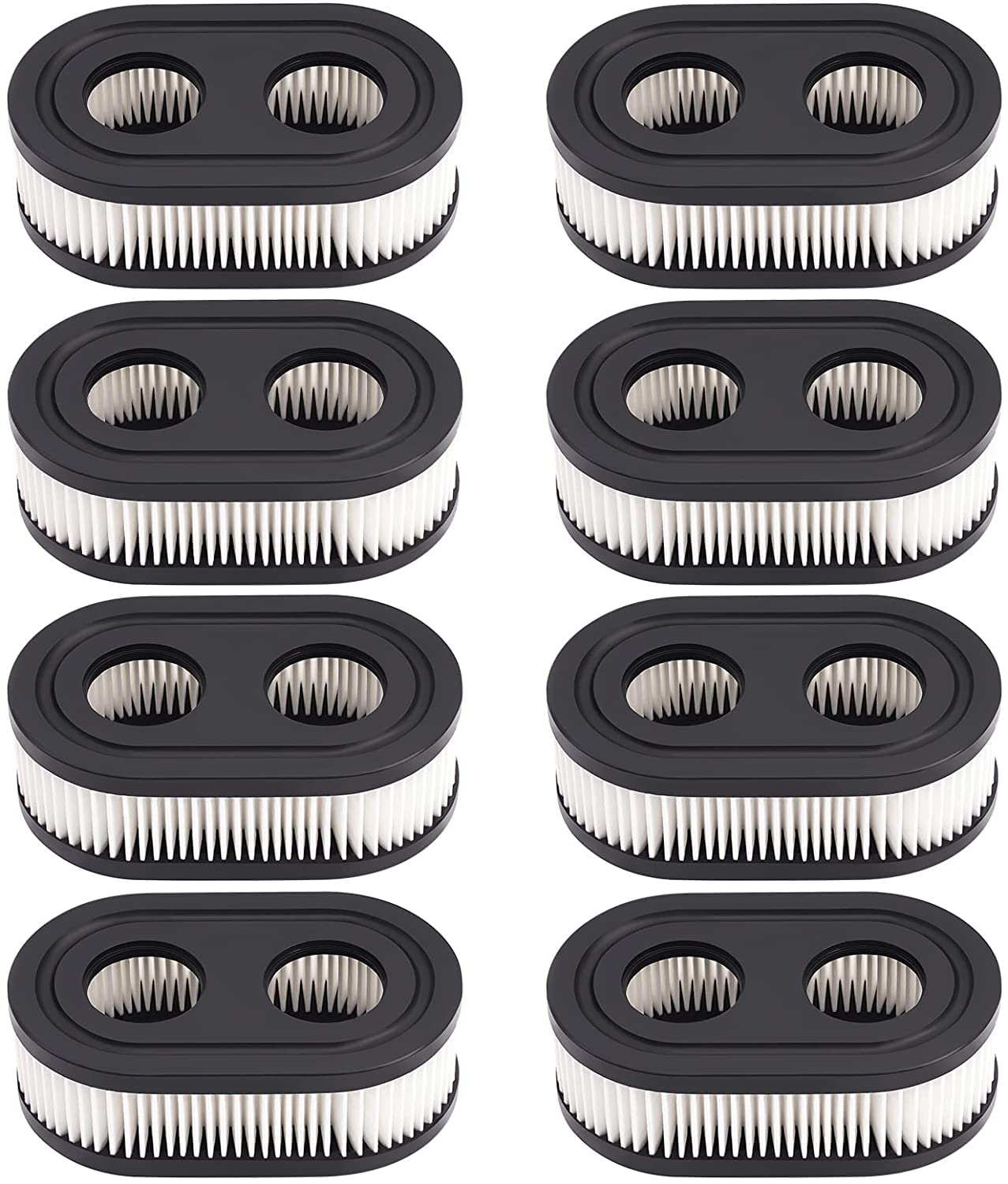 Briggs and Stratton Air Filter 593260 - Lawn Mower Air Cleaner Cartridge Filter for 798452,Series Engine 4247 5432 5432K 09P702 Mower Replacement Accessories (4pcs) (8pcs)