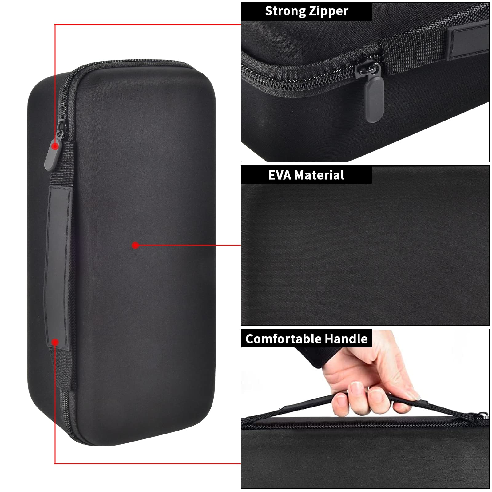 casmilee Case Compatible with Dyson/for Shark/for REVLON/for Airwrap Hair Dryer, Also for Laifen Negative Ionic Blow Dryer, Storage Bag for Smooth Nozzle, Hairpins, Hair Care Essentials (Box Only)