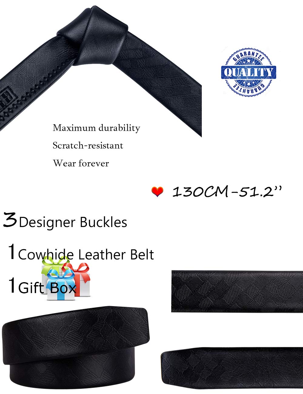 Barry.Wang Ratchet Belt for Men Burgundy Leather Designer Buckle Gold Wedding Business Buckle