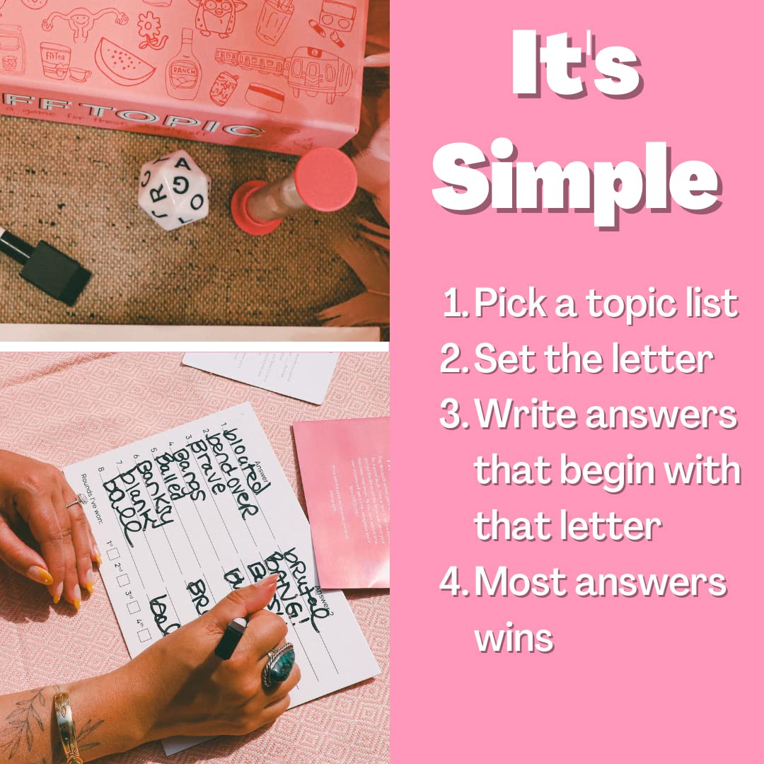 OFF TOPIC Galentine's Day Party Game - Fun Ladies Night Board Game - Girls Night Gift for Friends