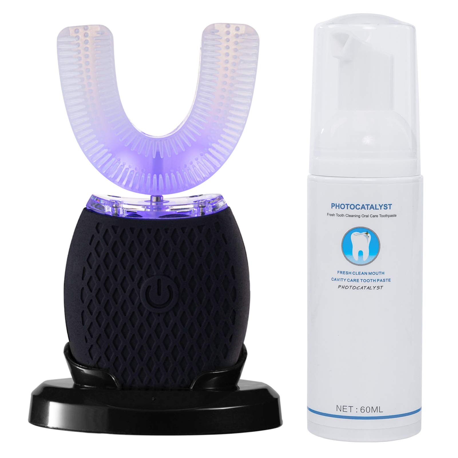 ENYOFLUR Automatic Toothbrush Sonic Tooth Brush for Adults | Rechargeable Portable Automatic LED Light Black