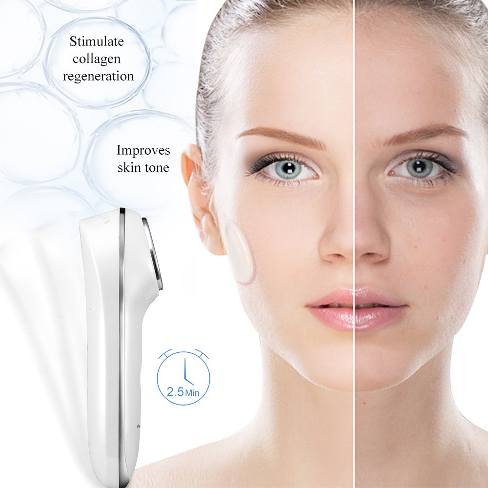 TOUCHBeauty Hot & Cold Facial Massager - Handheld Vibration Skin Rejuvenating Relaxation Device for Smoother Tighter Face, Skincare Warming & Cooling Beauty Tool for Women