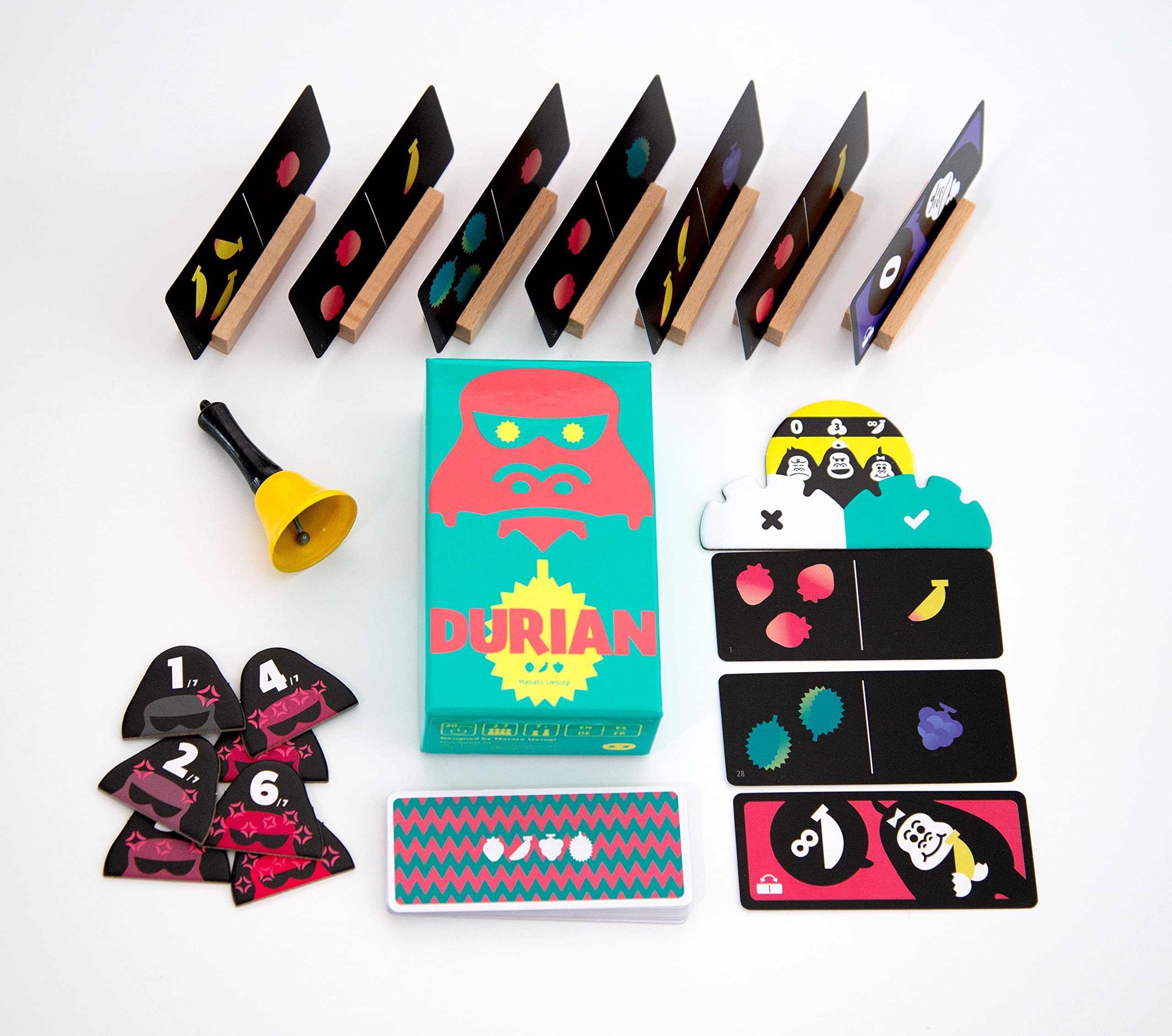 Oink Games Durian - Fast-Paced Japanese Deduction & Bluffing Game | Perfect Stocking Stuffer or White Elephant Gift | Ages 7+ | Jungle-Themed Fun for Family & Friends