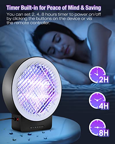 Bug Zapper Indoor, Mosquito Killer Electronic Insect Killer with Drawer, Timing and Remote Control, 860 Sq ft Coverage Fly Trap for Insects, for Home Garden Backyard, Kitchen Camping